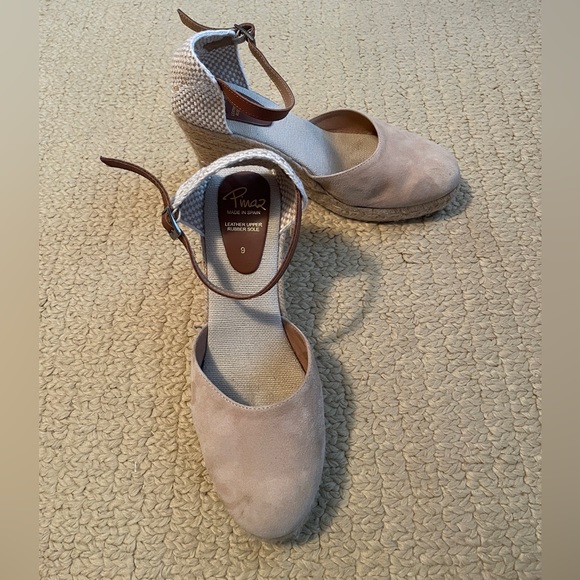Pinaz | Shoes | Pinaz Suede Closed Toe Espadrille Size 9 | Poshmark